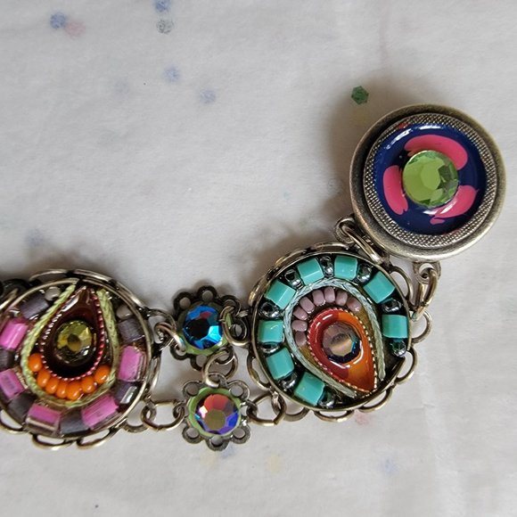 ADAYA | Jewelry | New Adaya Multi Color Bead Crystal Mosaic Style ...